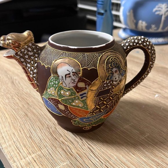 Art | Vintage Hand Painted Kutani Dragonware Moriage Japanese Tea Pot ...